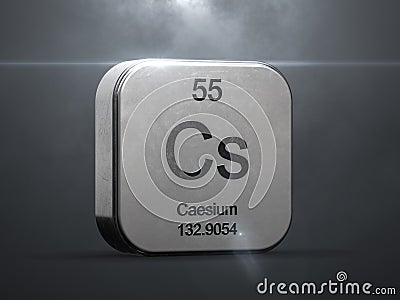 Caesium Element From The Periodic Table Royalty-Free Stock Photography ...
