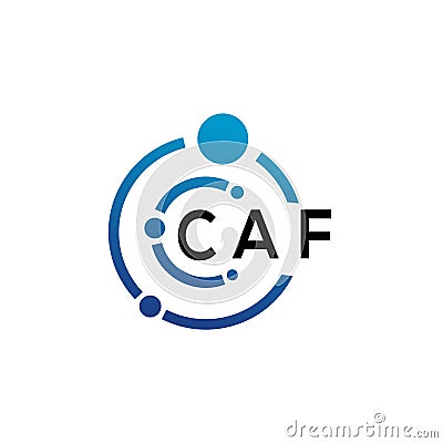 CAF Letter Logo Design On White Background. CAF Creative Initials ...