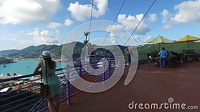 The Cable Car between the Islands Stock Video - Video of pier, high ...