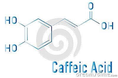 Caffeic Acid Molecule Skeletal Formula. Intermediate In The ...
