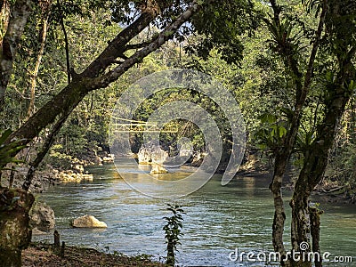 Cahabon River, Forms Numerous Cascades, Semuc Champey, Guatemala Stock ...