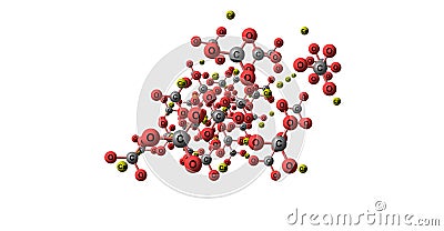 Calcite Molecular Structures Isolated On White Background Stock ...