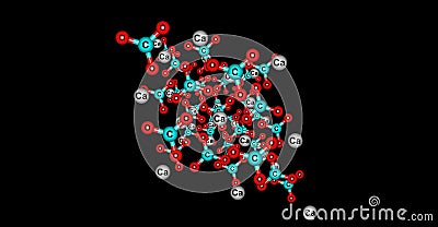 Calcite Molecular Structures Isolated On Black Background Royalty-Free ...