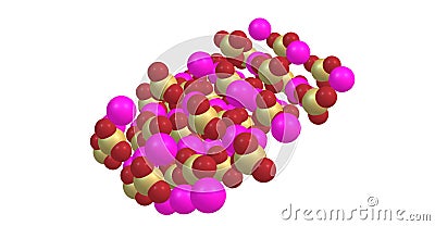 Calcite Molecular Structures Isolated On White Background Royalty-Free ...