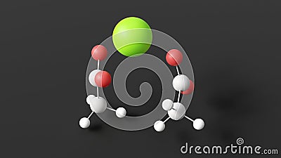 Calcium Acetate Molecule, Molecular Structure, Food Additive E263, Ball ...