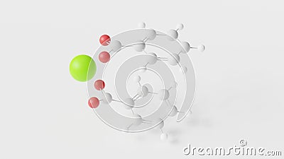 Calcium Benzoate Molecule 3d, Molecular Structure, Ball And Stick Model ...