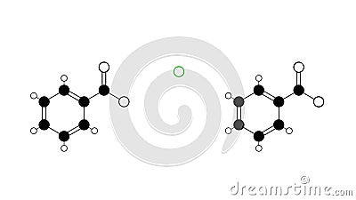 Calcium Benzoate Molecule, Structural Chemical Formula, Ball-and-stick Model, Isolated Image ...