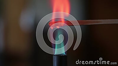 Calcium solution burning stock video. Video of cobalt - 238073807