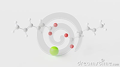 Calcium Sorbate Molecule 3d, Molecular Structure, Ball And Stick Model ...