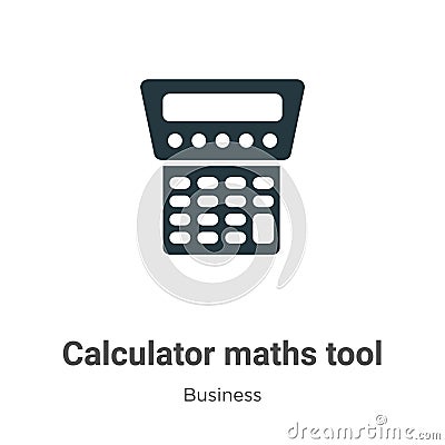 Calculator Maths Tool Vector Icon On White Background. Flat Vector ...