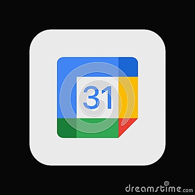 Google Calendar App Icon Concept Logo Vector Illustration ...
