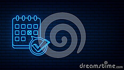 Calendar with Checkmark or Tick. Approved or Schedule Date. Motion ...