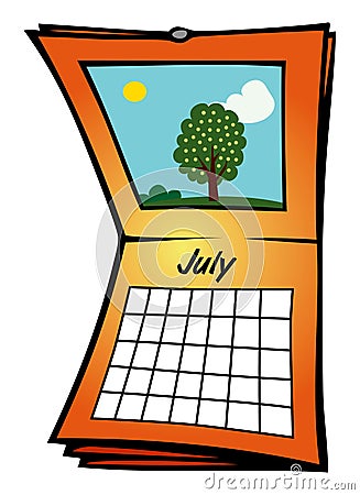 Calendar July Stock Images - Image: 14553604