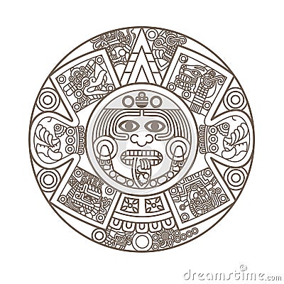 Calendario Azteca Estilizado Fotos de archivo - Imagen: 22349953