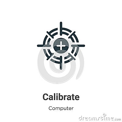 Calibrate Vector Icon On White Background. Flat Vector Calibrate Icon ...