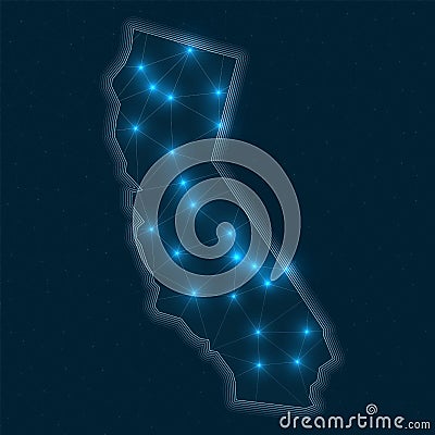 California Network Map. Vector Illustration | CartoonDealer.com #232765094