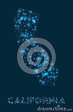 California Network Map. Vector Illustration | CartoonDealer.com #177014346