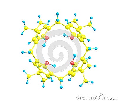 Calixarene Molecule Isolated On White Stock Photo | CartoonDealer.com ...