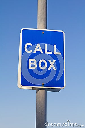 Call Box Sign Stock Photo - Image: 41630453