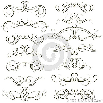 Calligraphy Decorative Borders, Ornamental Rules, Stock Vector - Image ...
