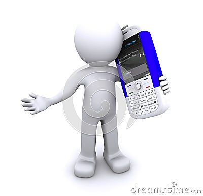 Calling 3d Character Royalty-Free Stock Image | CartoonDealer.com #17311894