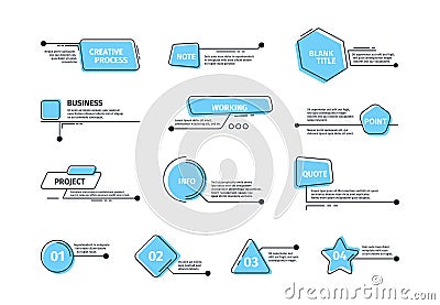 Callouts Boxes. Digital Frames For Text Layout Bars Templates Vector ...