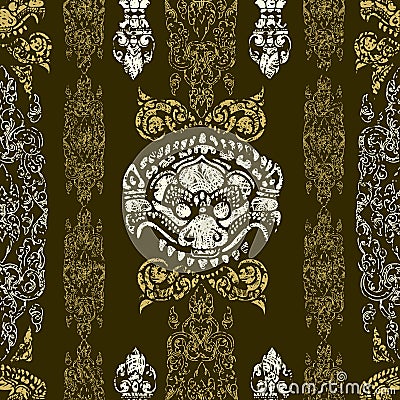 Cambodian Floral Pattern Stock Image - Image: 24328411