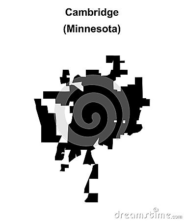 Cambridge Outline Map Cartoon Vector | CartoonDealer.com #357449895