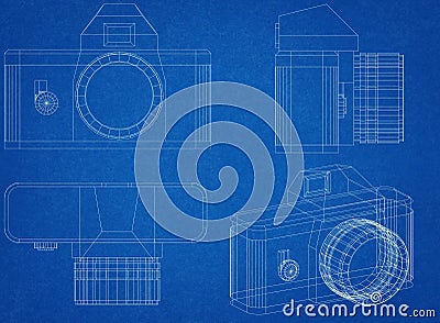 Camera Blueprint Stock Illustration - Image: 50772206