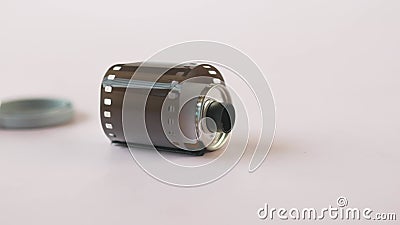 Camera with Film Rolls on Table Stock Video - Video of copy, equipment ...