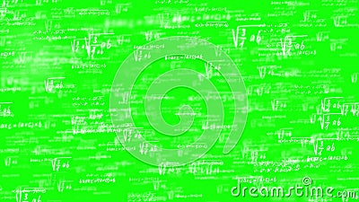 Camera Flying through Math Formulas Green Screen Loop Animation Background. Stock Video - Video ...