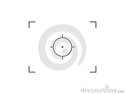 Camera Focus Target Vector Illustration On White Background. Photo ...