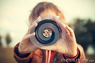 Through Camera Lens Stock Photo - Image: 41857643