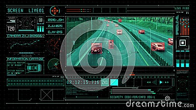 CCTV Monitors with Static Change To Green Screen Stock Footage - Video ...