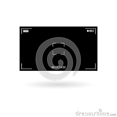 Black Camera Viewfinder Icon Cartoon Vector | CartoonDealer.com #116321651