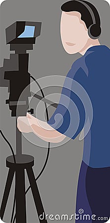 Cameraman Illustration Cartoon Vector | CartoonDealer.com #1996149