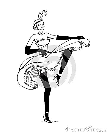 Can Can Dancer Stock Vector - Image: 39321152