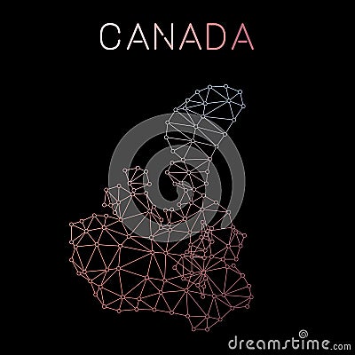 Canada Network Map. Cartoon Vector | CartoonDealer.com #93514347