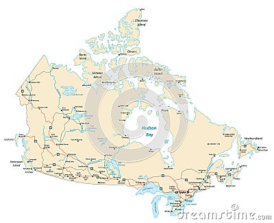 Canada Road Map Royalty-Free Stock Photo | CartoonDealer.com #47488017
