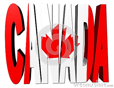 Canada Text With Flag Stock Photos - Image: 12516223