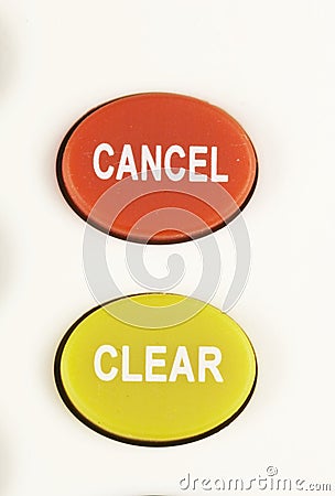 CANCEL - CLEAR Button 03 Royalty Free Stock Image - Image: 850196