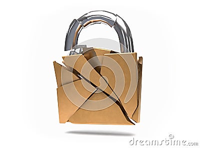 Candado Roto Seguridad 3D Stock de ilustración - Imagen: 53927062