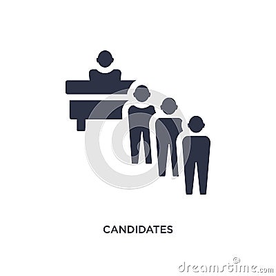 Candidates Icon On White Background. Simple Element Illustration From ...