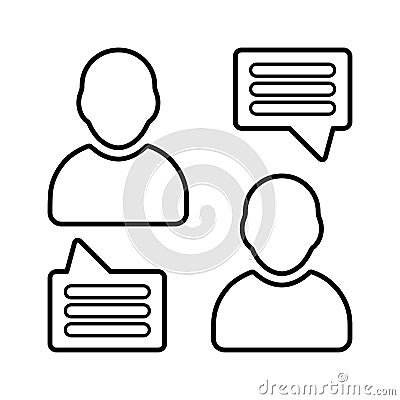 Candidness, Communication, Forthrightness Outline Icon. Line Art Vector ...