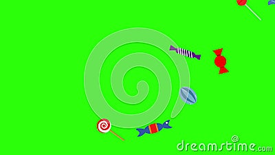 Candies Group Animation , Green Screen Chroma Key, Graphic Source ...