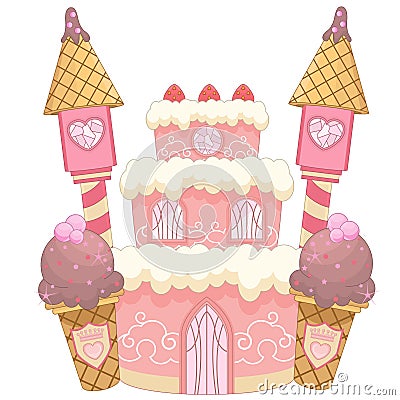 Candy Castle Stock Vector - Image: 44969767
