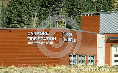 A Close Up To The Canmore Fire Station Building Sign Editorial Image ...