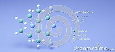 Cantharidin Molecule, Molecular Structures, Terpenoid, 3d Model ...