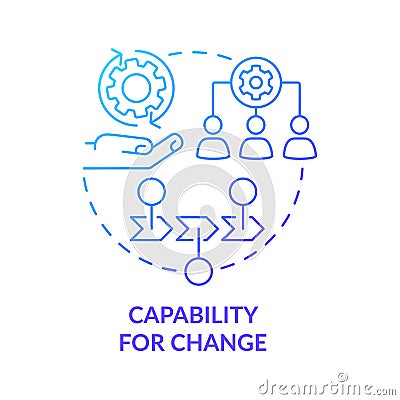 Capability For Change Blue Gradient Concept Icon Stock Illustration ...