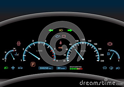 Car Dashboard Background Cartoon Vector | CartoonDealer.com #46483925